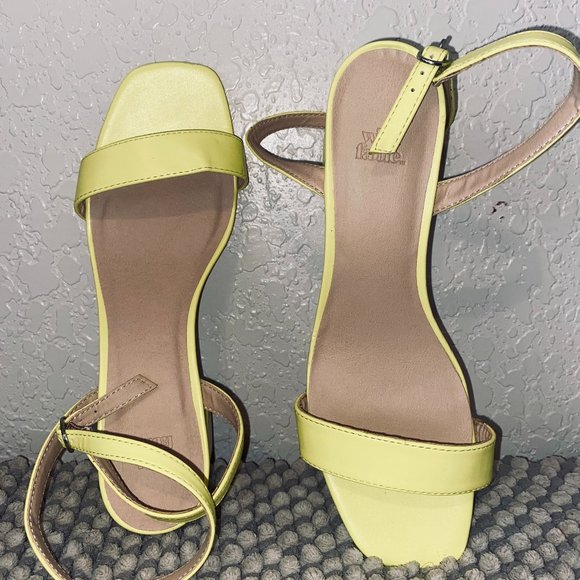 wild fable | Shoes | Wild Fable Yellow Heels Us Woman Size 8 2 | Poshmark